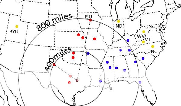 See this AAU Map. This may figure into conference realignment... | TexAgs